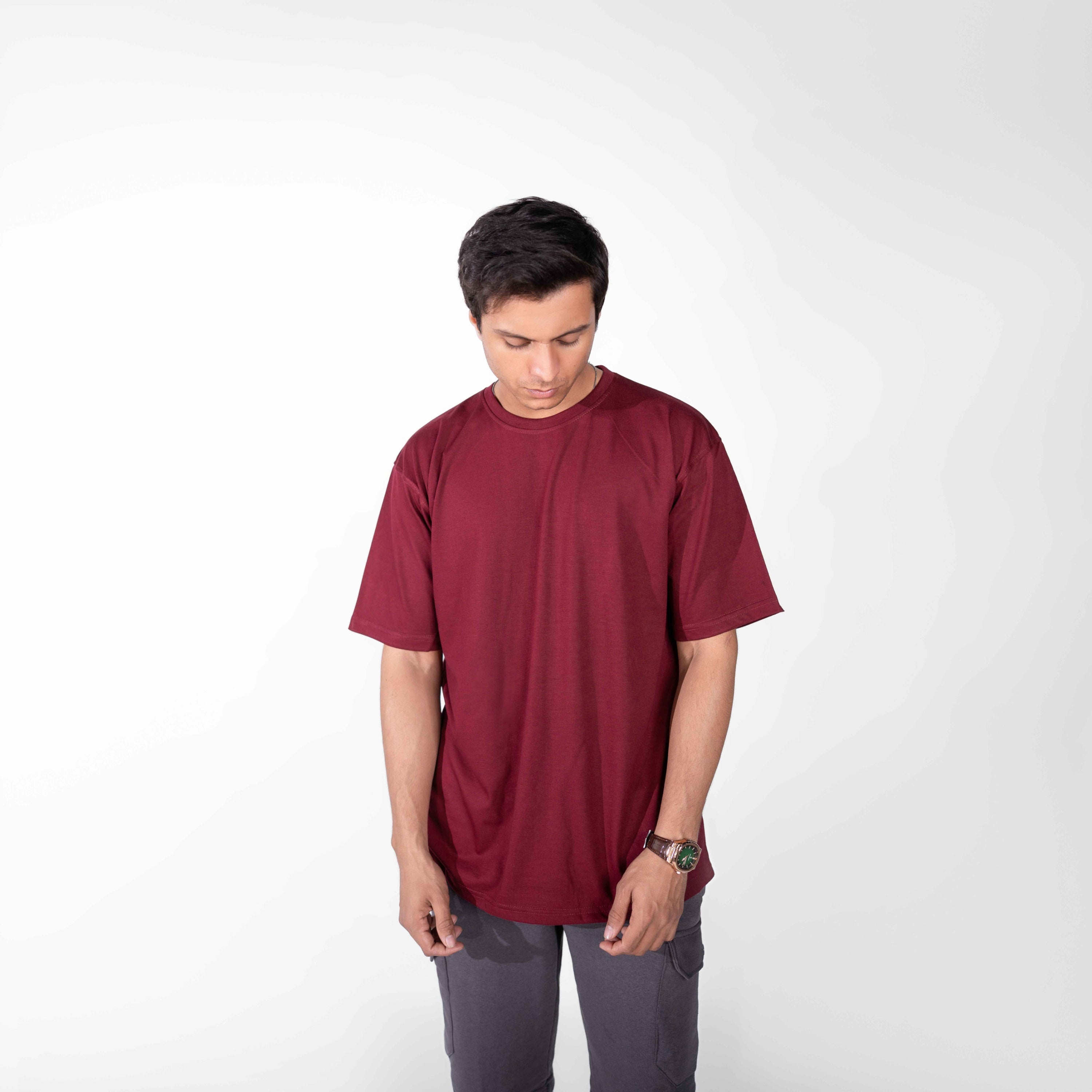 Oversize Maroon Tee – Surteez